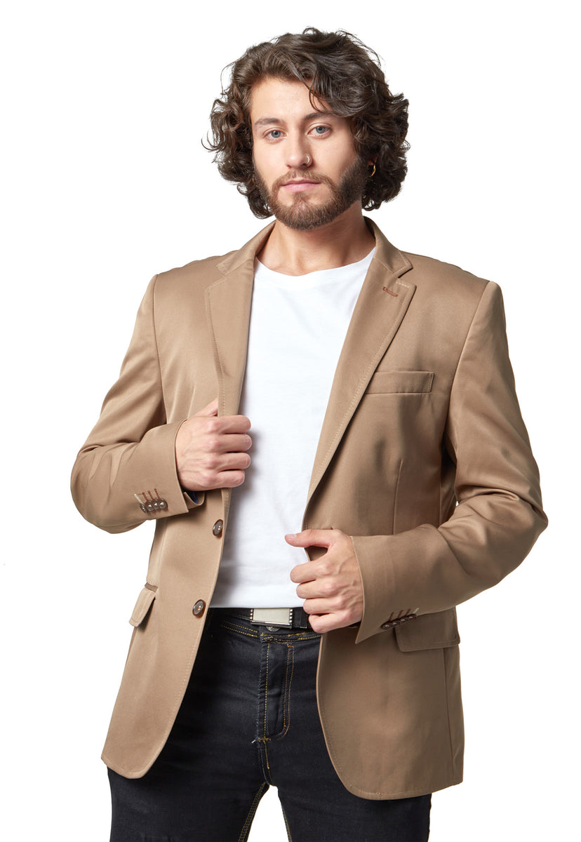 Blazer clásico café claro. – los caballeros